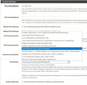 OpenVPN: Encryption and traffic compression (optimize hardware and improve security)