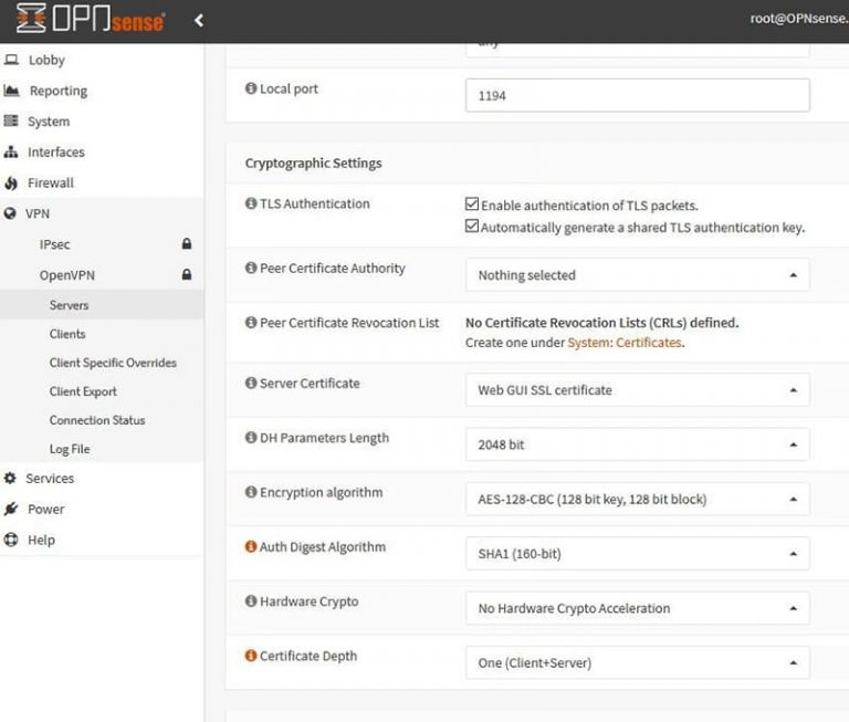 OpenVPN: Encryption and traffic compression (optimize hardware and ...